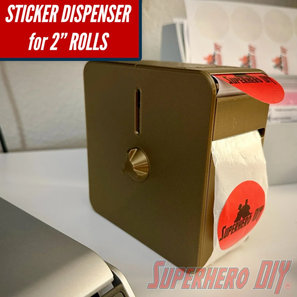 1” Label Dispenser with removable cover | 3D-printed sticker label ...
