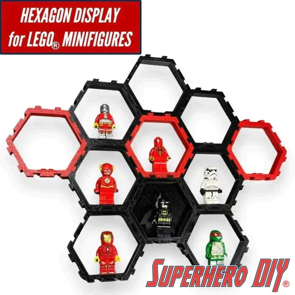 Hexagon Display for LEGO® Minifigures - SuperheroDIY